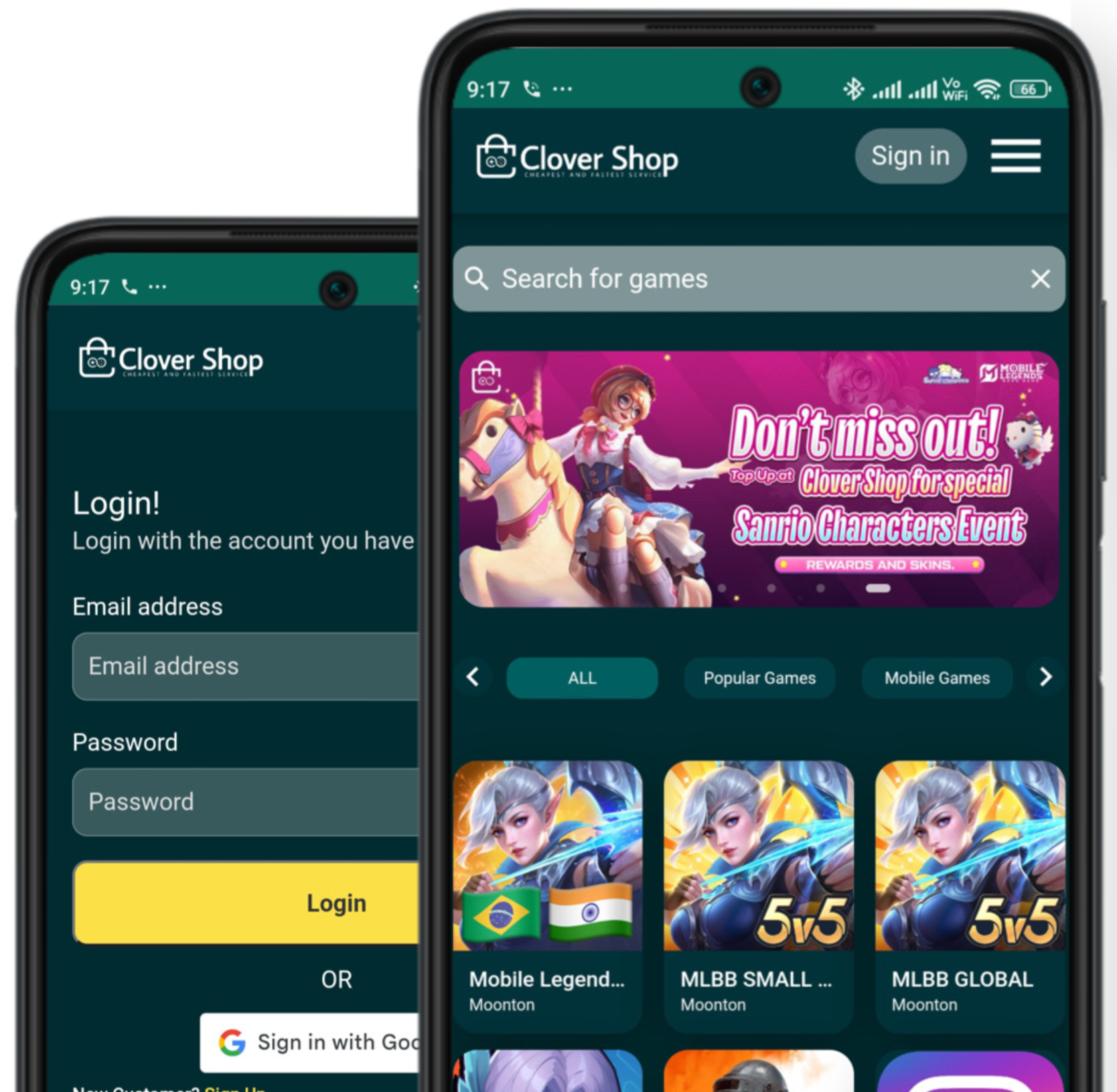 Clover Shop | Recharge with Unlimited Offers